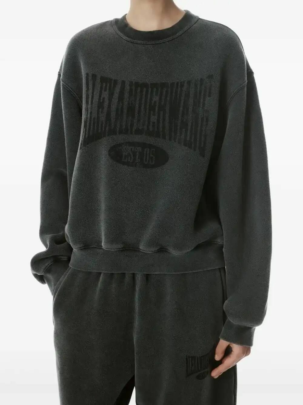Alexander Wang Distressed-Logo Sweatshirt Alexander Wang
