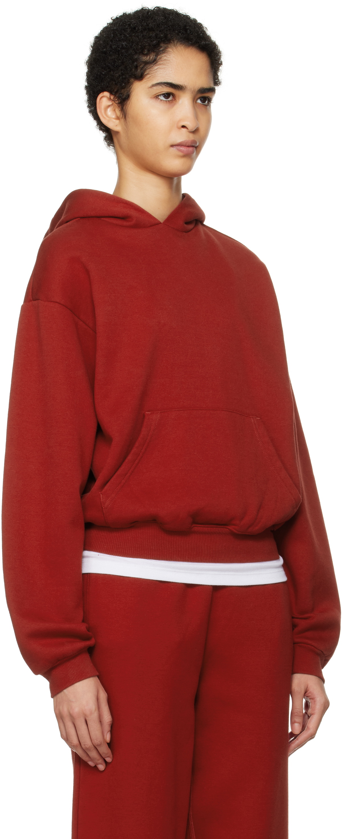 SKIMS Red Cotton Fleece Classic Hoodie SKIMS