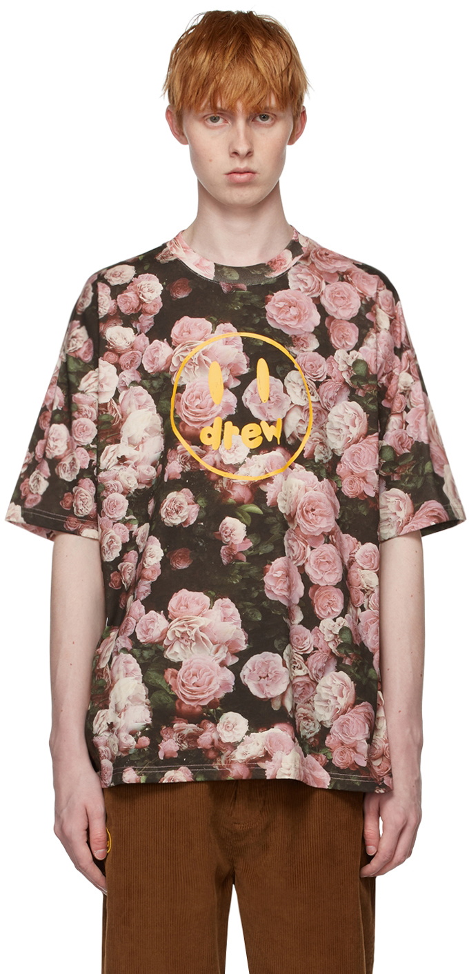 drew house SSENSE Exclusive Pink & Khaki Painted Mascot T-Shirt drew house