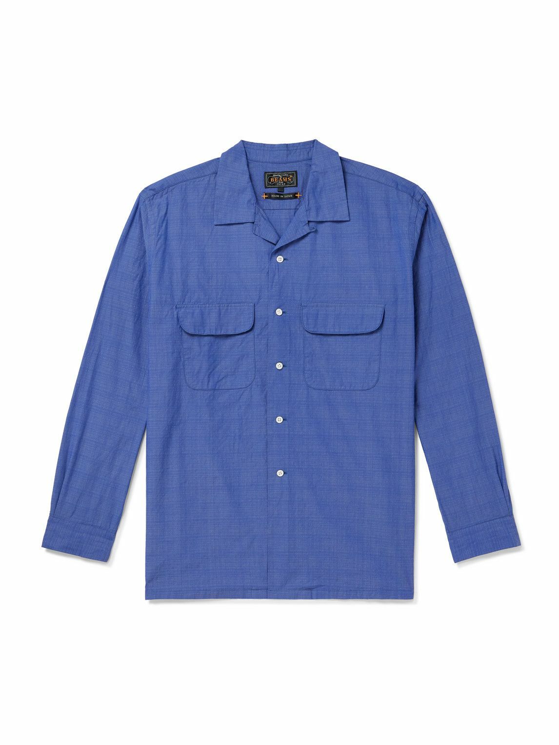 Beams Plus - Convertible-Collar Cotton-Chambray Shirt - Blue Beams Plus
