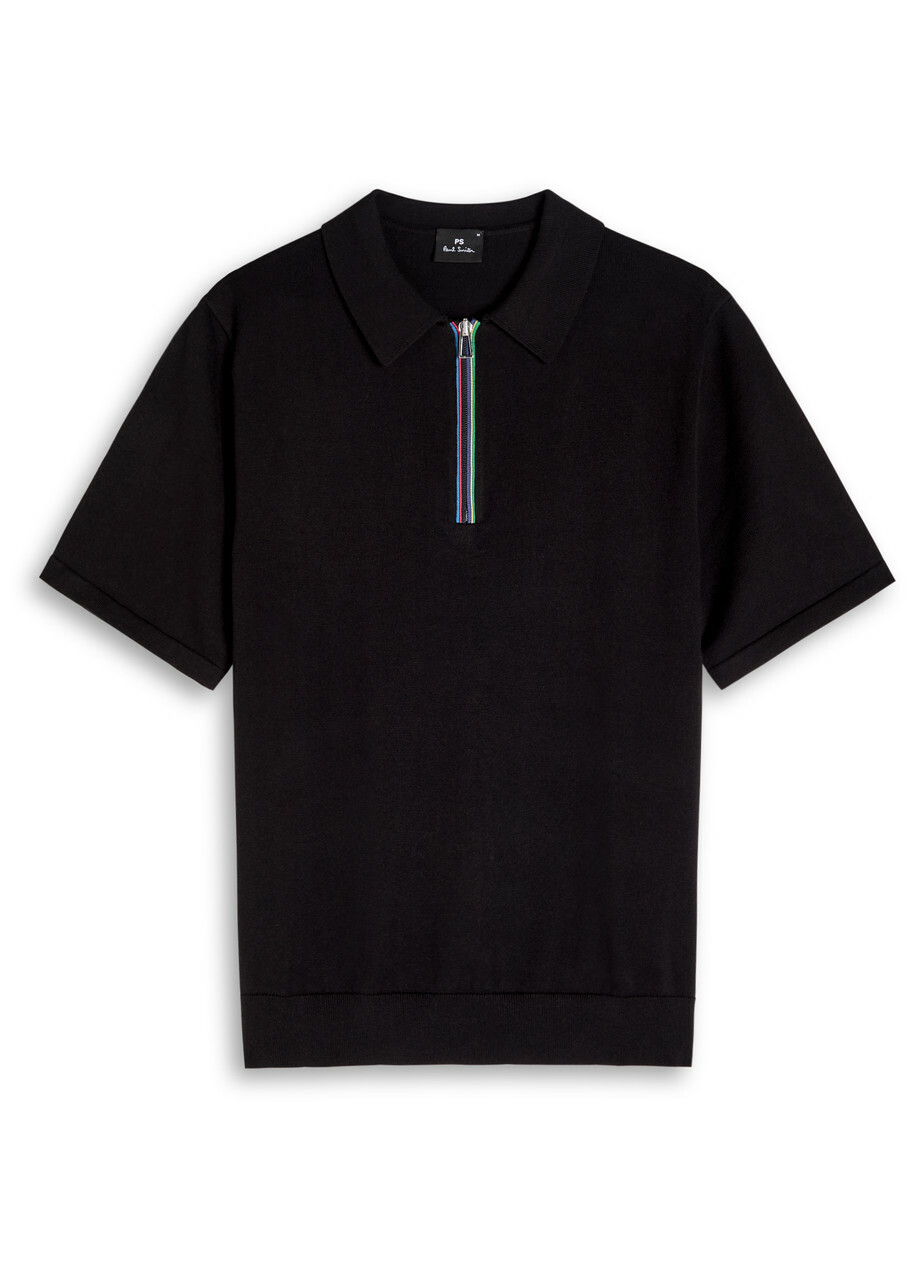 PS Paul Smith Half-zip Cotton Polo Shirt Black PS by Paul Smith