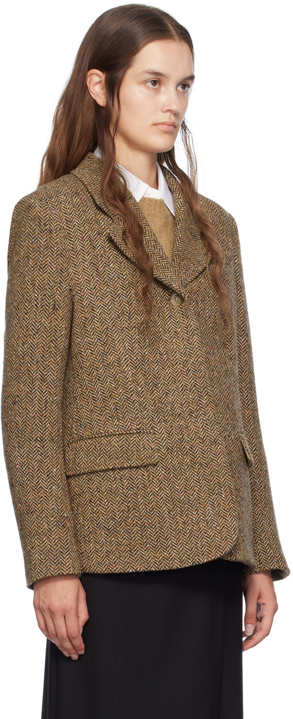 BOSS Brown Herringbone Blazer BOSS