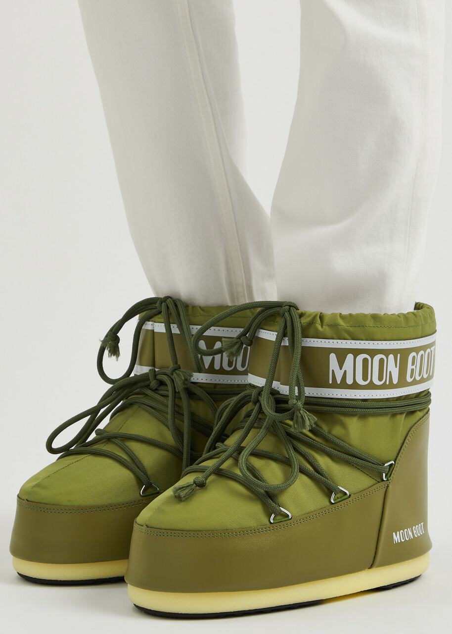 Moon Boot Icon Padded Nylon Snow Boots Khaki Moon Boot