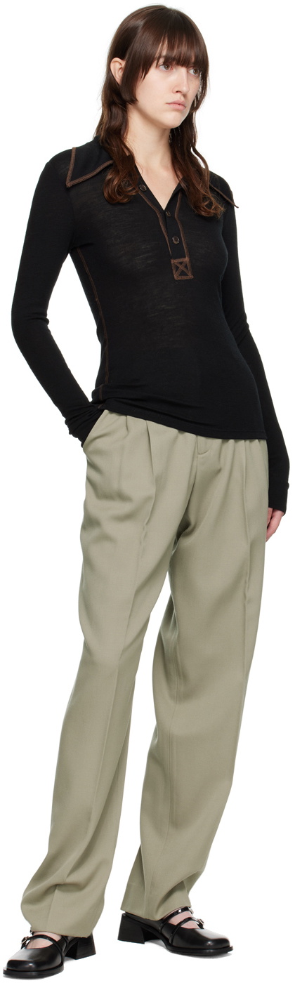 Maiden Name SSENSE Exclusive Black Jess Polo Maiden Name