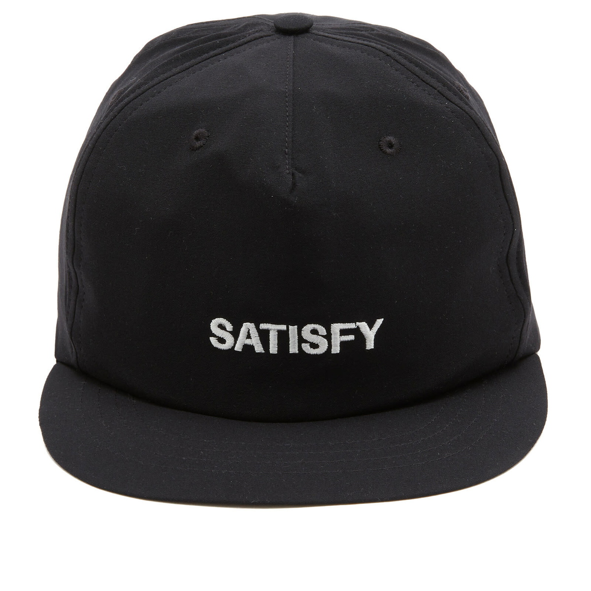 Satisfy Men's PeaceShell™ 5-Panel Pinch Cap in Black Satisfy