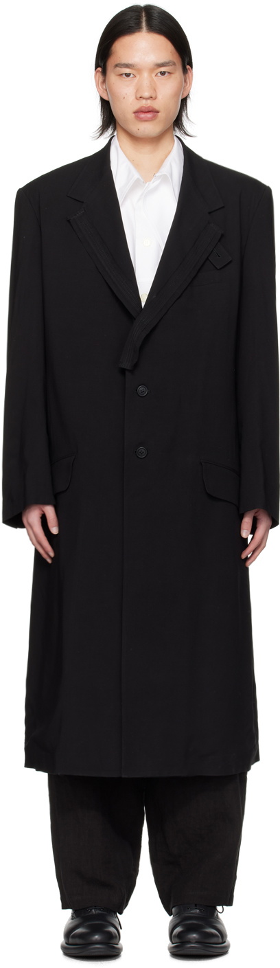 Y's For Men Black Single-Breasted Coat Y's For Men