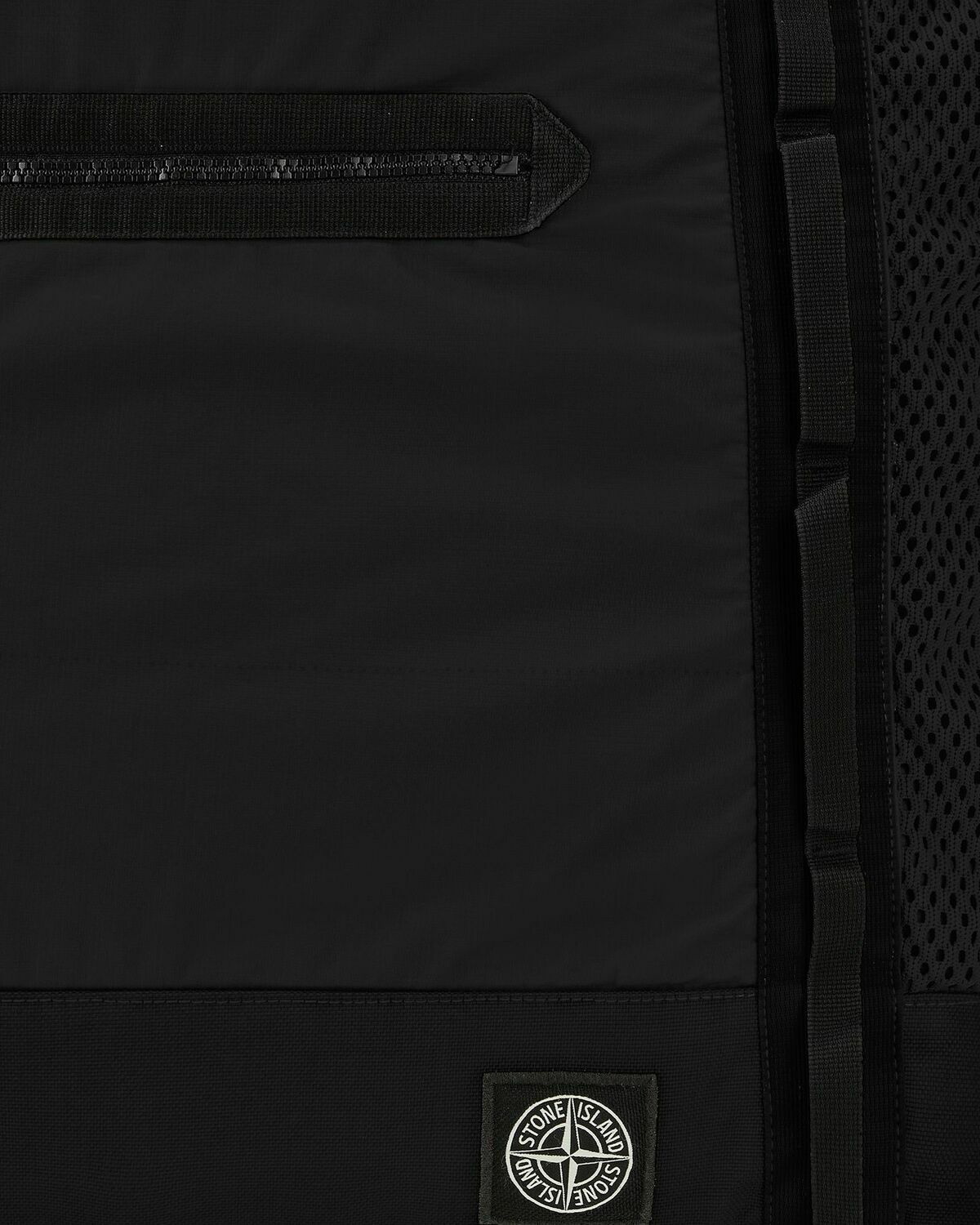 Stone Island Backpack Mussola Gommata Canvas Garment Dyed Black ...