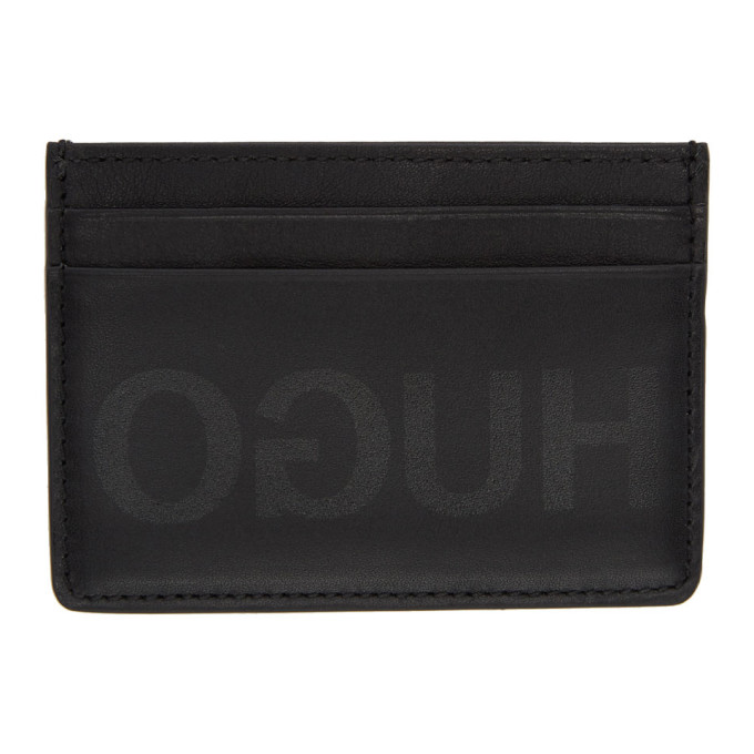 Hugo Black Statement Logo Card Holder Hugo Boss