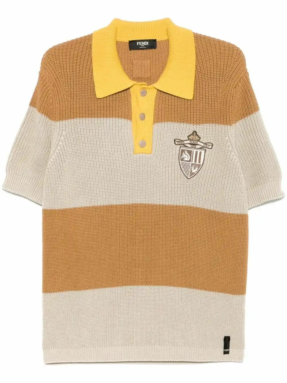 FENDI Striped Polo Shirt Fendi