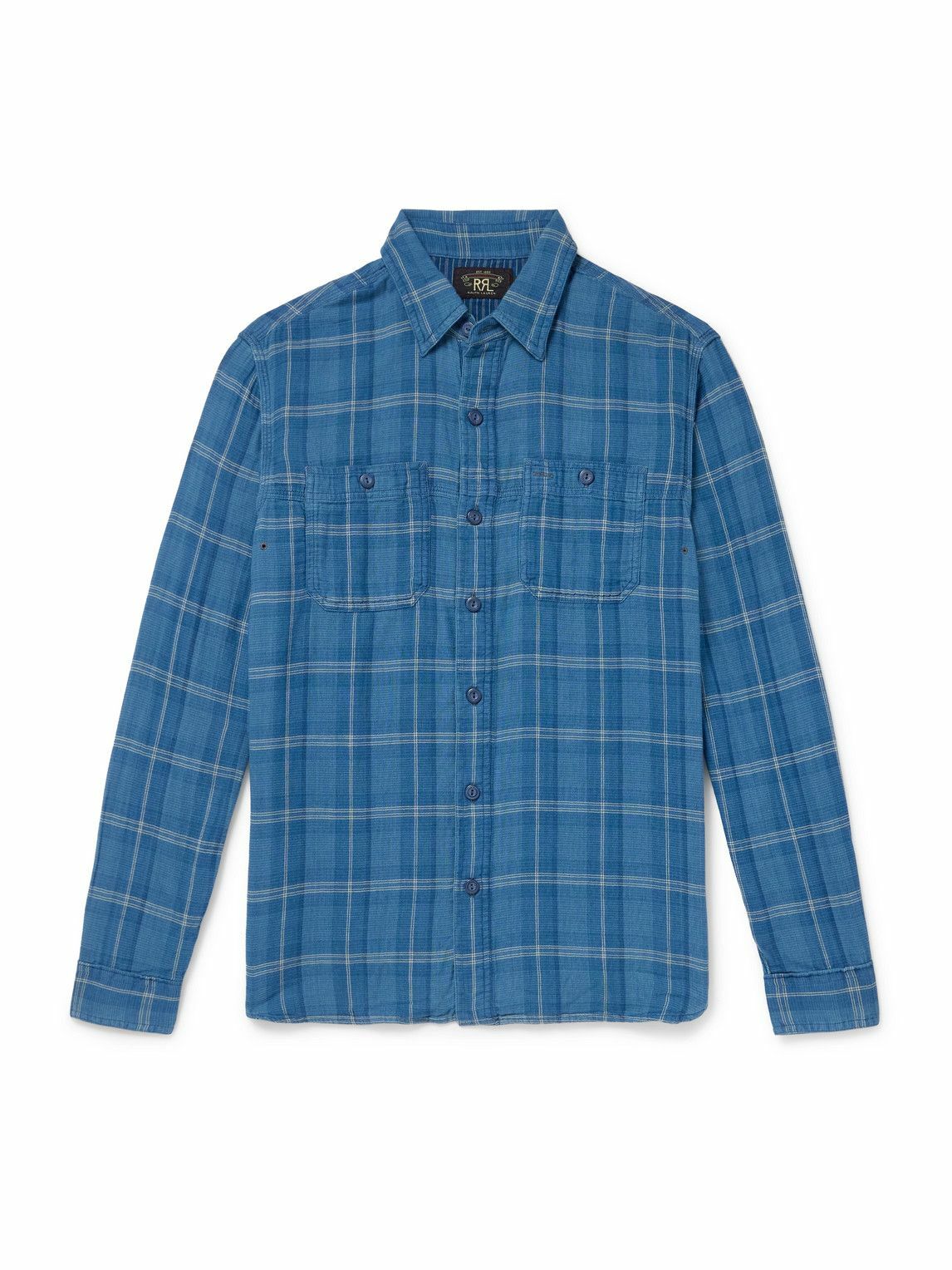 RRL - Tyler Checked Cotton Shirt - Blue RRL