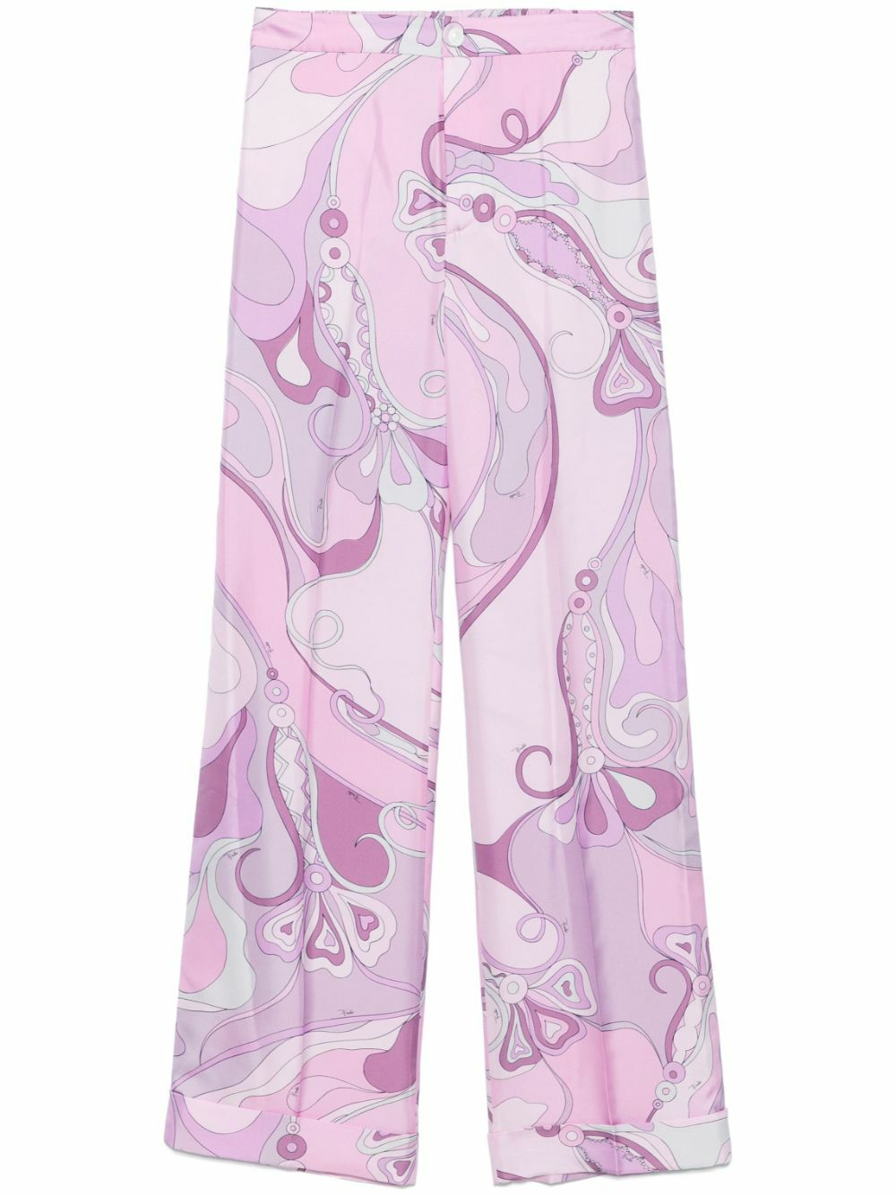 PUCCI Pink Orchidee-Print Trousers Emilio Pucci