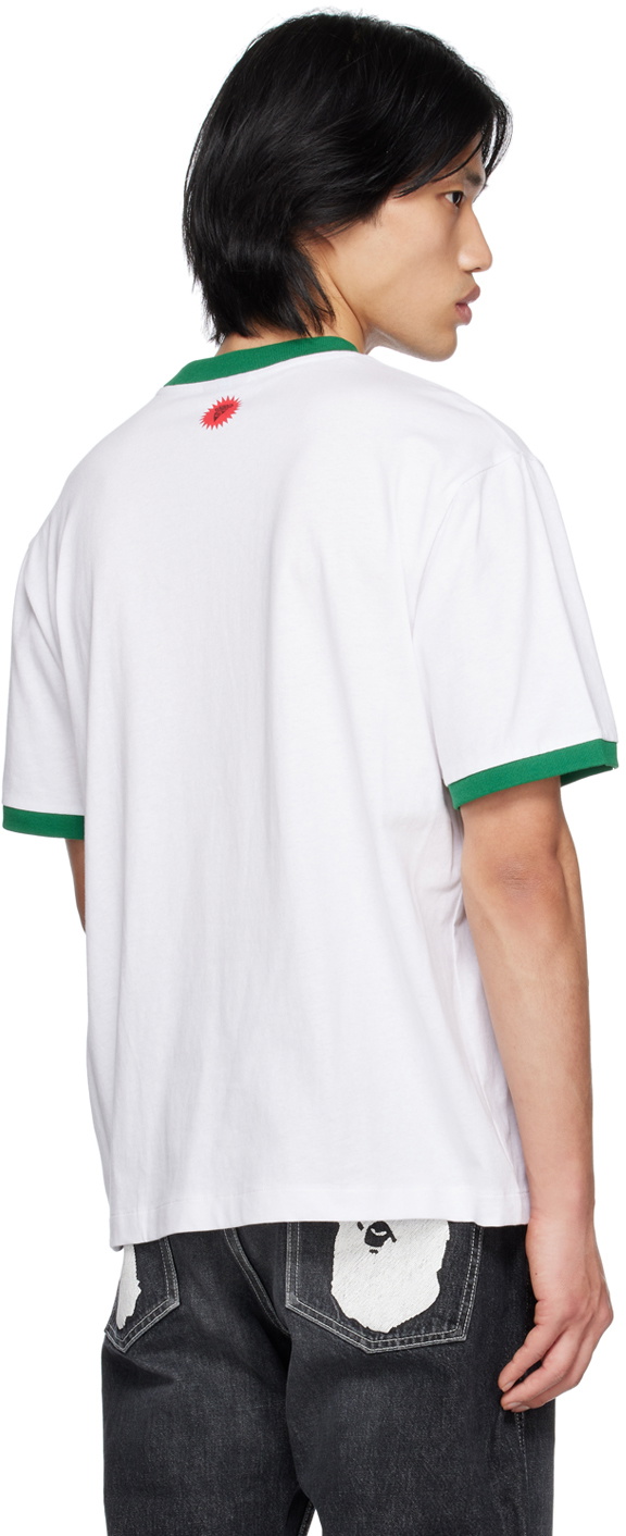 ICECREAM White IC Sharks Ringer T-Shirt ICECREAM