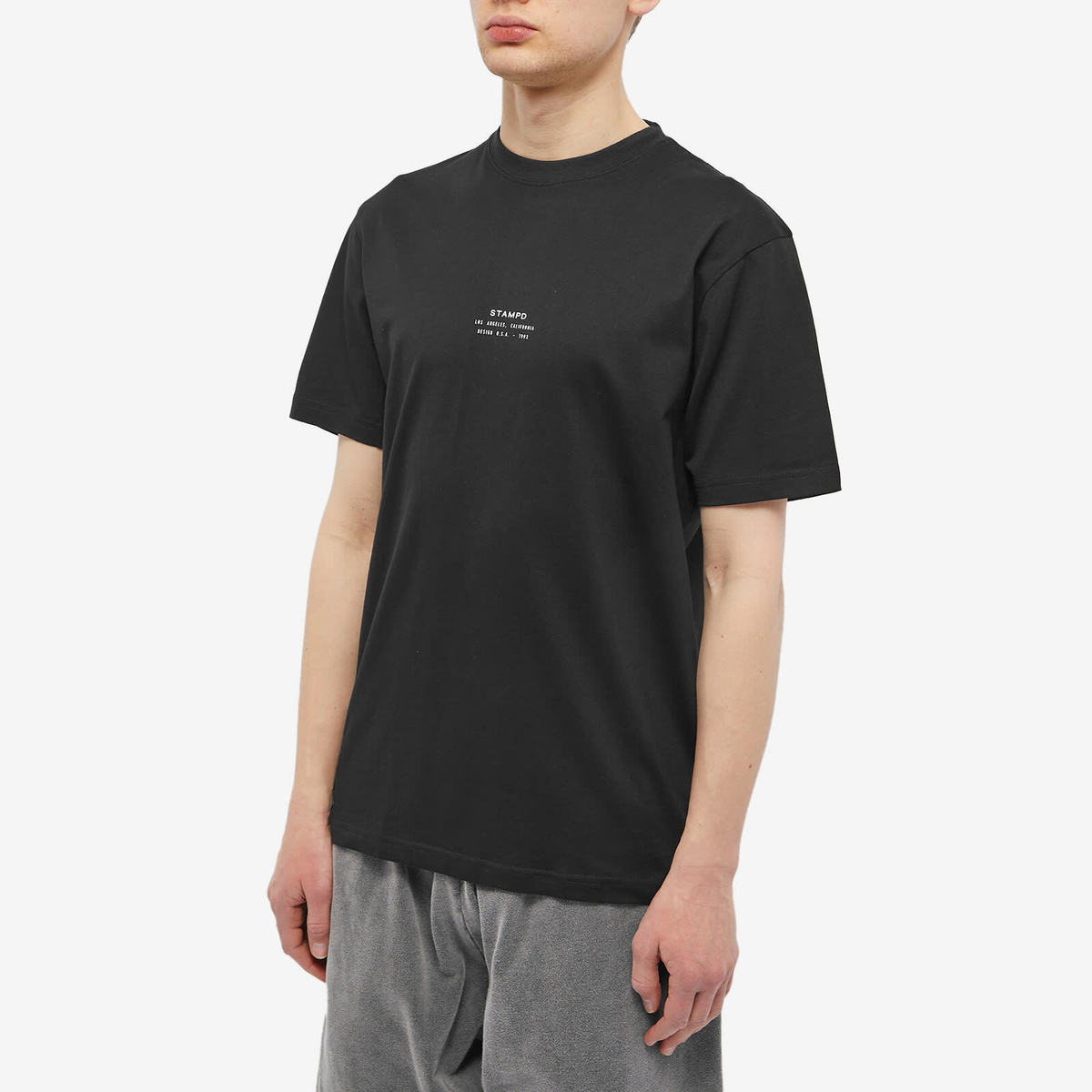 Stampd Men's Stacked Perfect Logo T-Shirt in Black Stampd