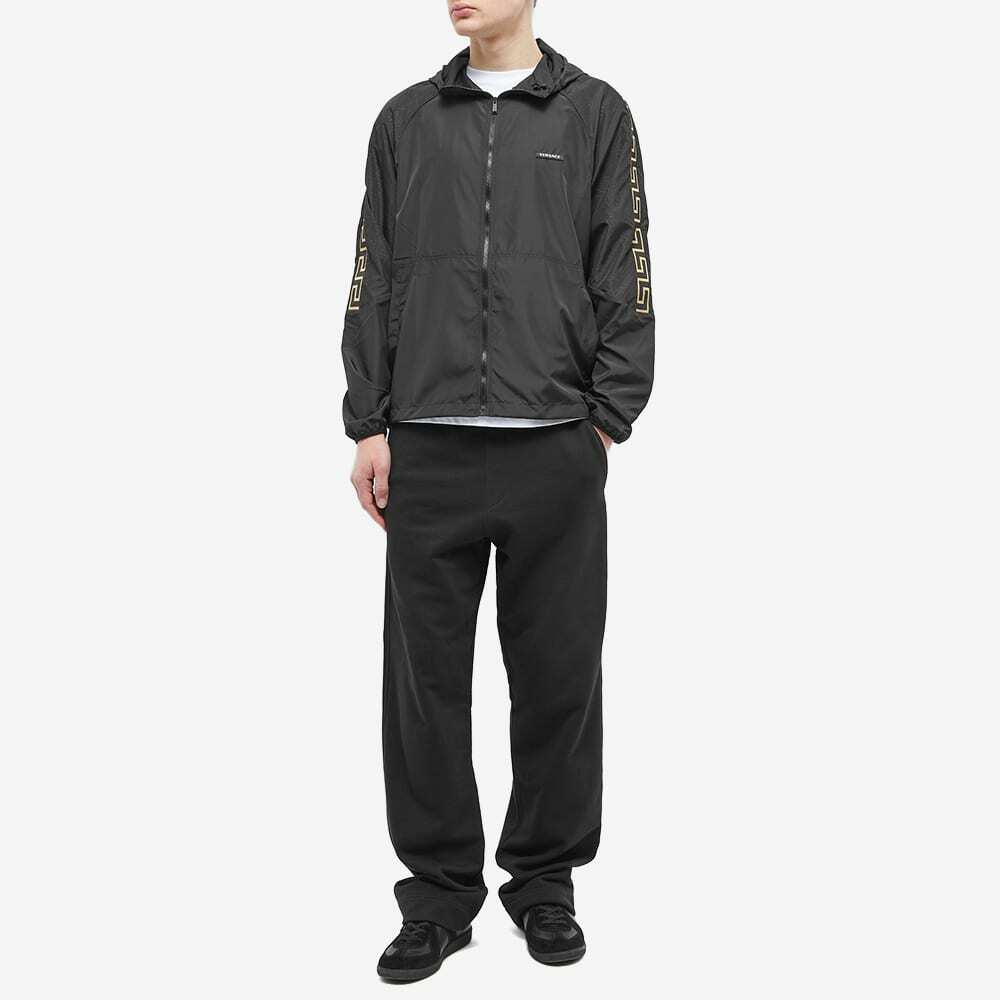 Versace Men's Logo Popover Hooded Track Jacket in Black Versace