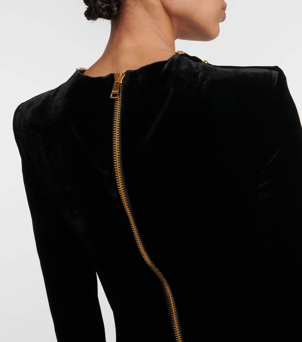 Balmain Embellished velvet minidress Balmain