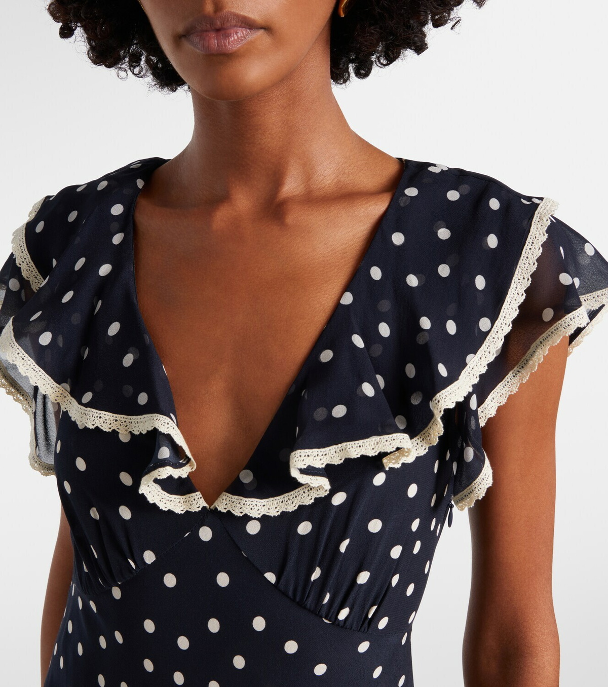 Rixo Bethea polka-dot crêpe de chine midi dress Rixo