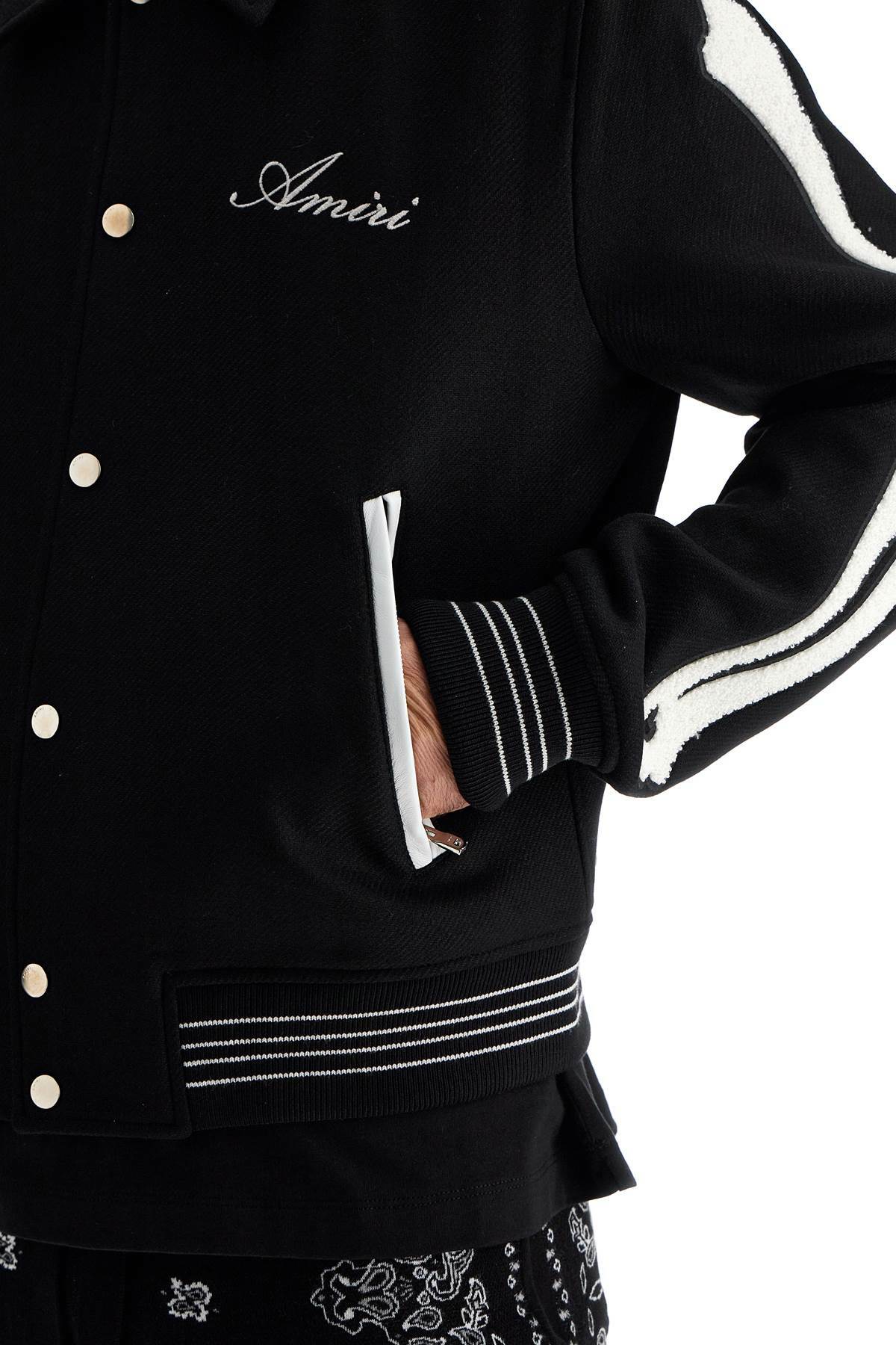 AMIRI bones varsity jacket Black Amiri