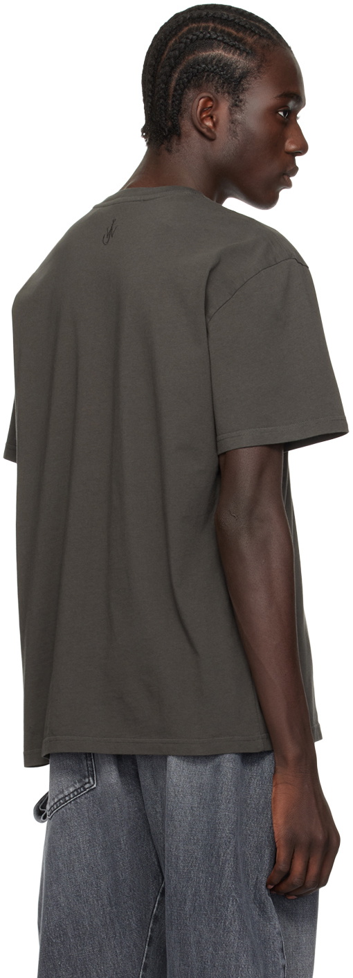 JW Anderson Gray Embroidered T-Shirt JW Anderson