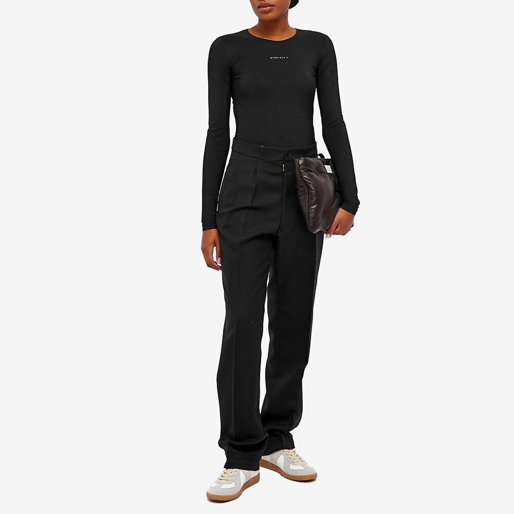 MM6 Maison Margiela Women's Logo Bodysuit in Black MM6 Maison Margiela