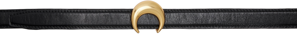 Marine Serre Black Vegetable Leather Moon Belt Marine Serre