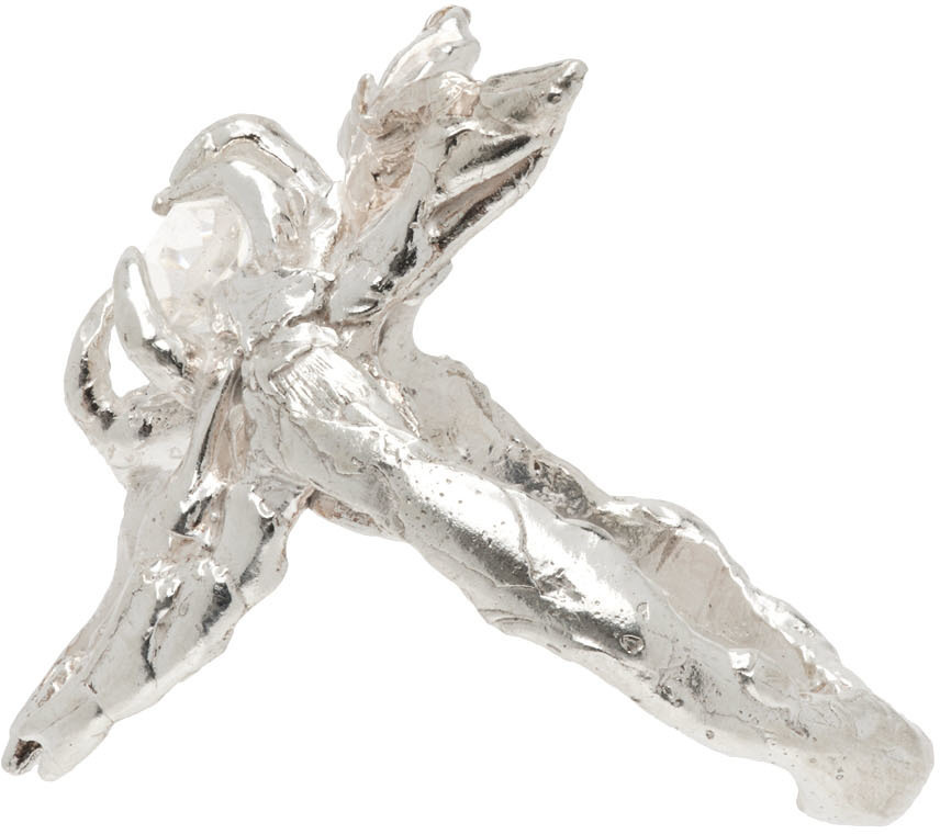 Harlot Hands SSENSE Exclusive Silver Spirit Ring Harlot Hands