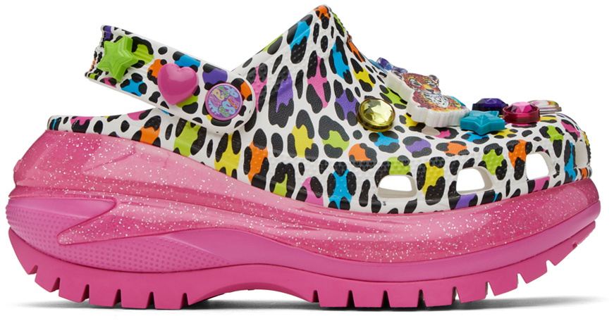 Crocs White Lisa Frank Edition Mega Crush Clogs Crocs