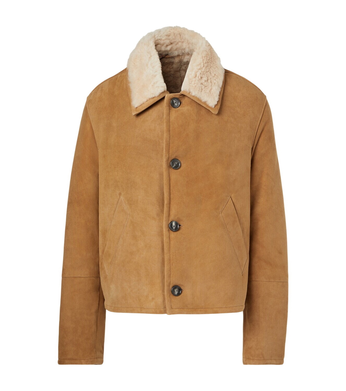 Ami Paris Shearling-lined suede jacket AMI
