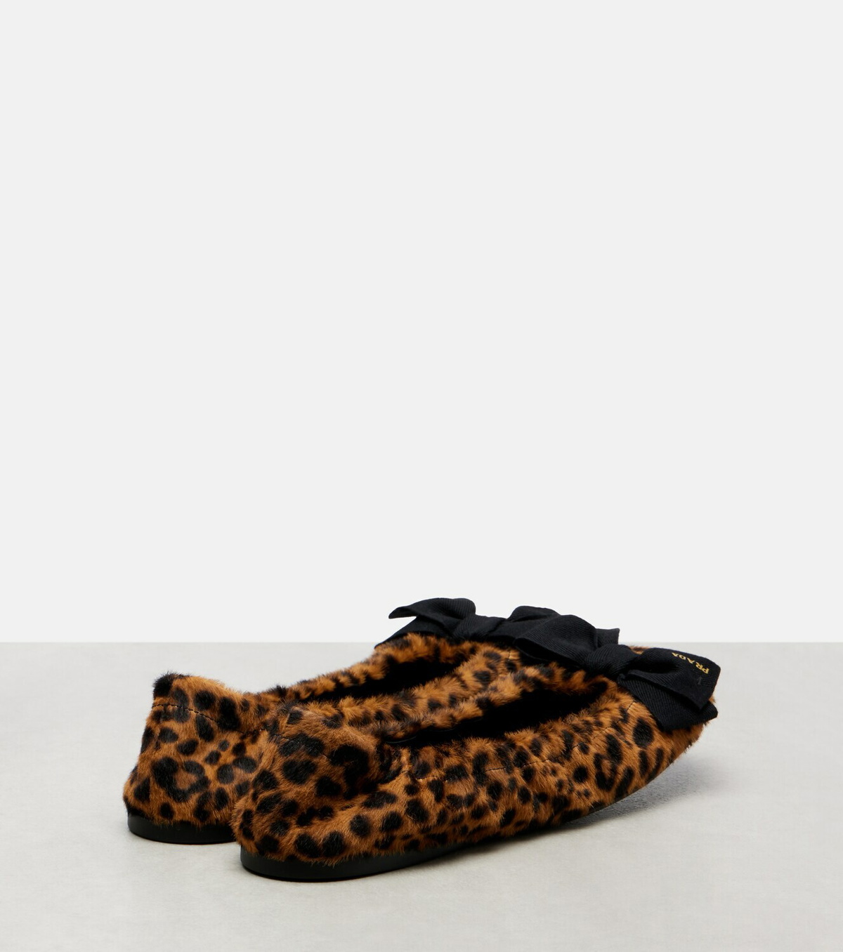 Prada Leopard-print calf hair ballet flats Prada