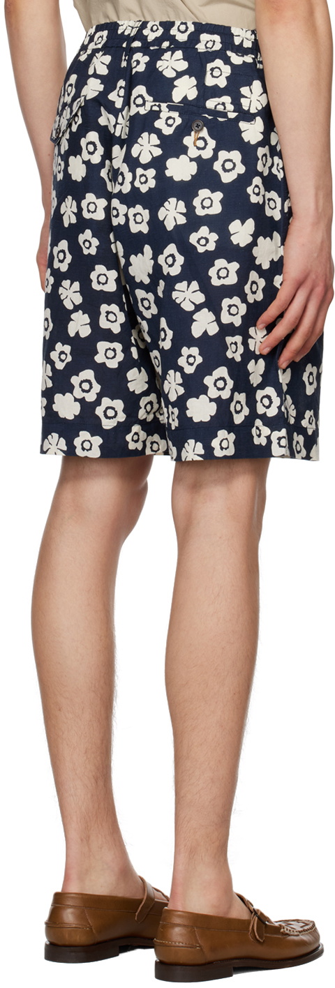 Universal Works Navy Floral Shorts Universal Works
