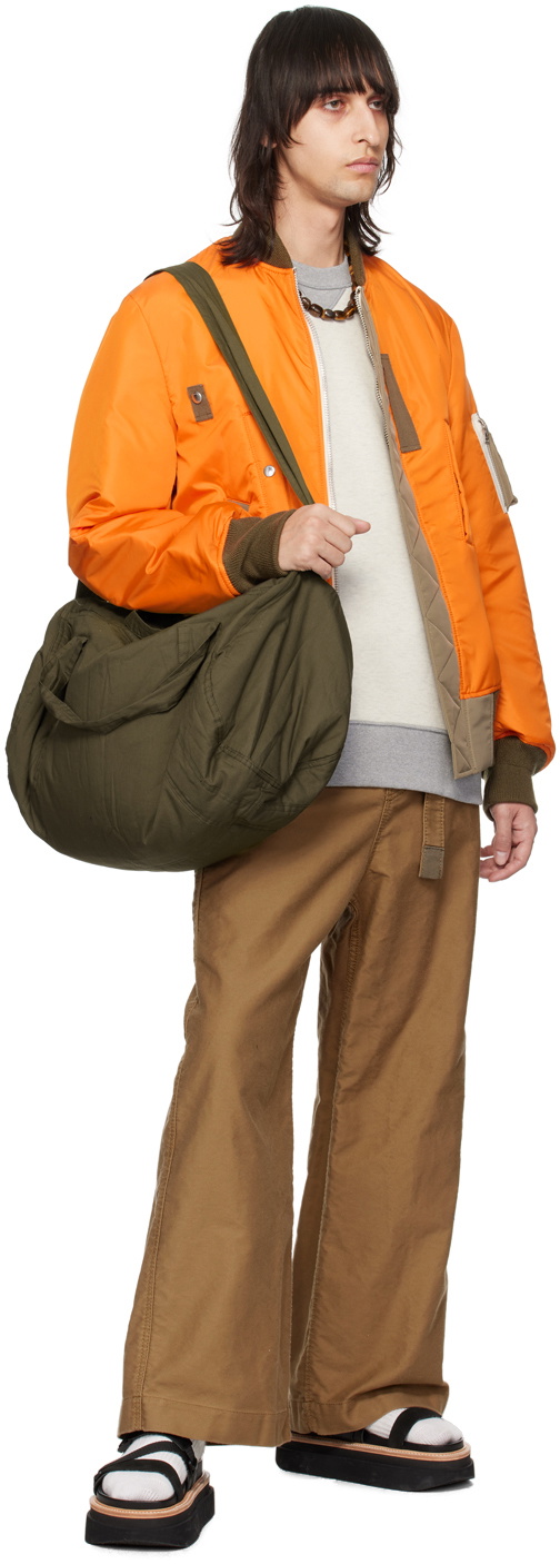 sacai Orange Zip Reversible Jacket Sacai