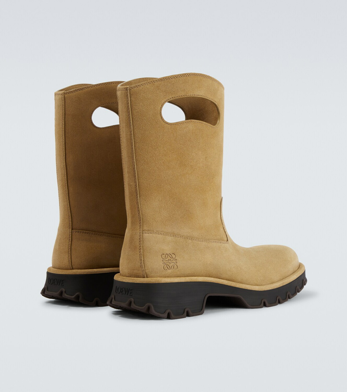 Loewe Bobby cutout suede mid-calf boots Loewe