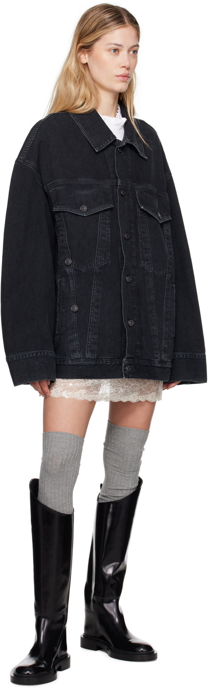 AGOLDE Black Wayne Denim Jacket AGOLDE