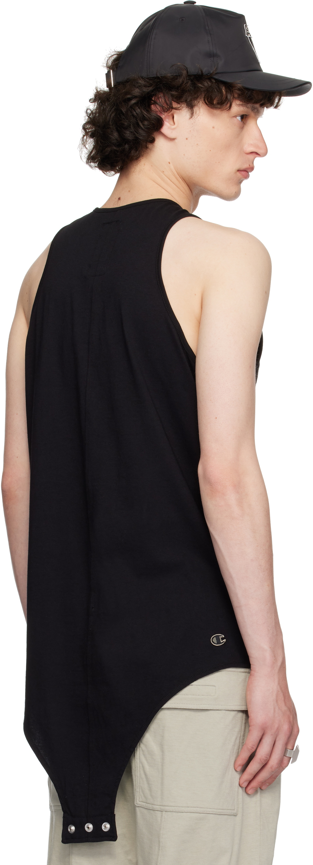 Rick Owens Black Champion Edition Basketball Tank Top Rick Owens