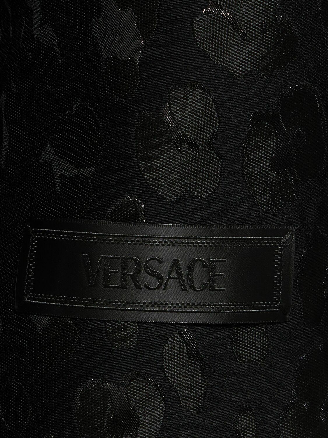 VERSACE Lurex Leopard Jacquard Blazer Versace