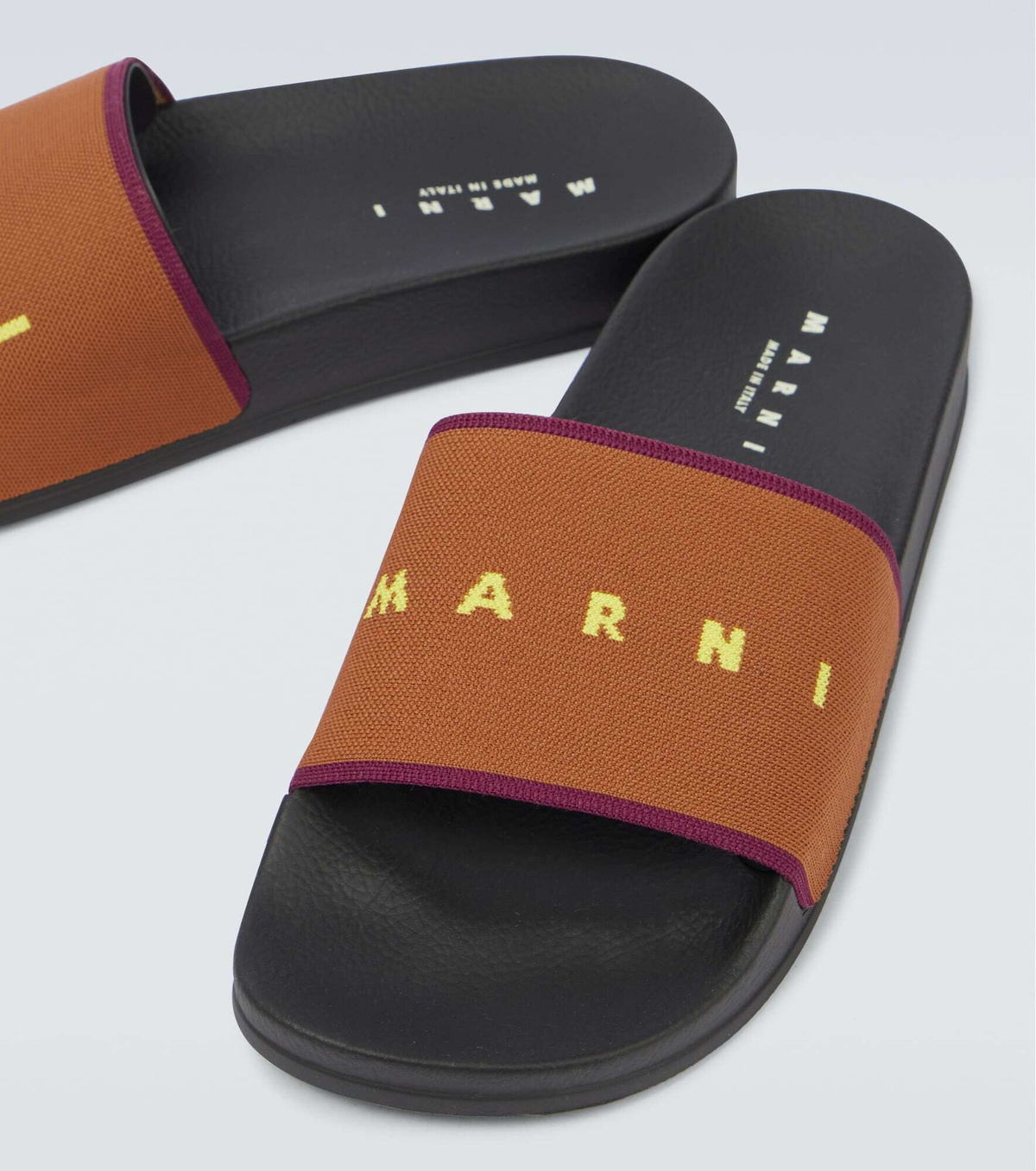 Marni - Logo jacquard slides Marni