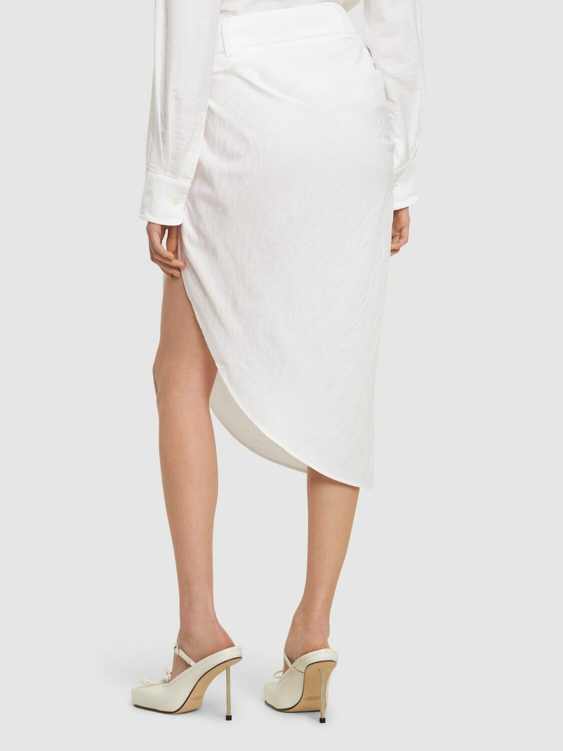 JACQUEMUS - La Jupe Saudade Satin Midi Wrap Skirt Jacquemus