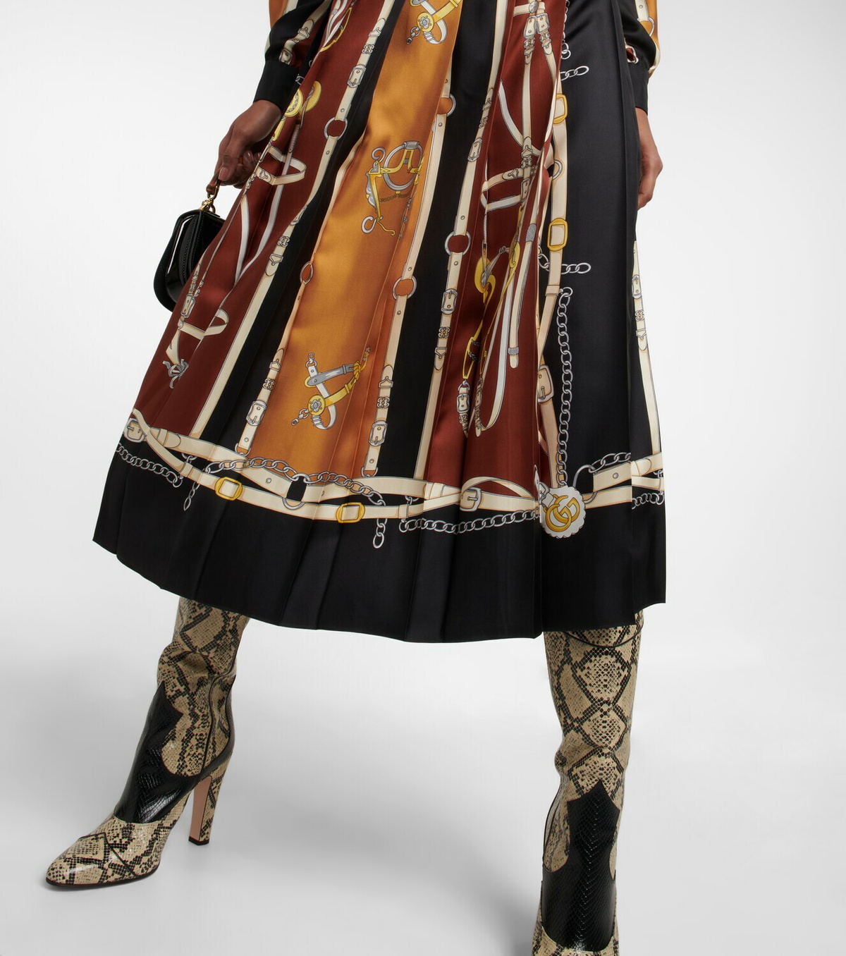 Gucci - Equestrian printed silk maxi dress Gucci