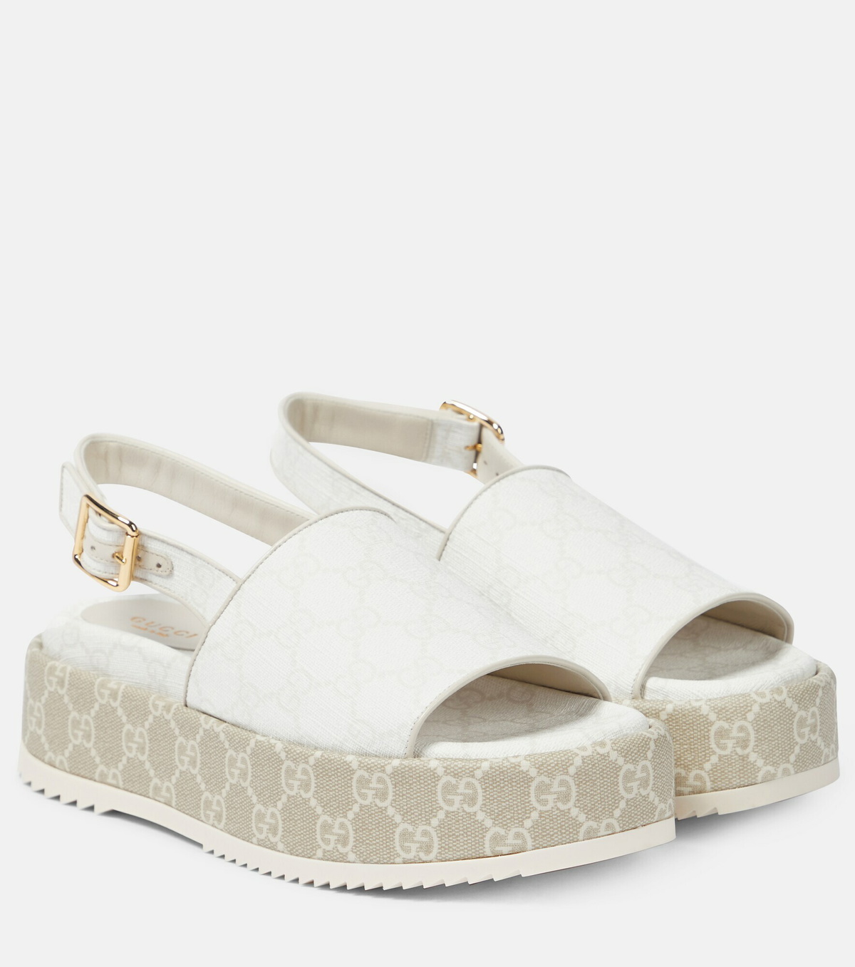 Gucci - GG canvas platform sandals Gucci