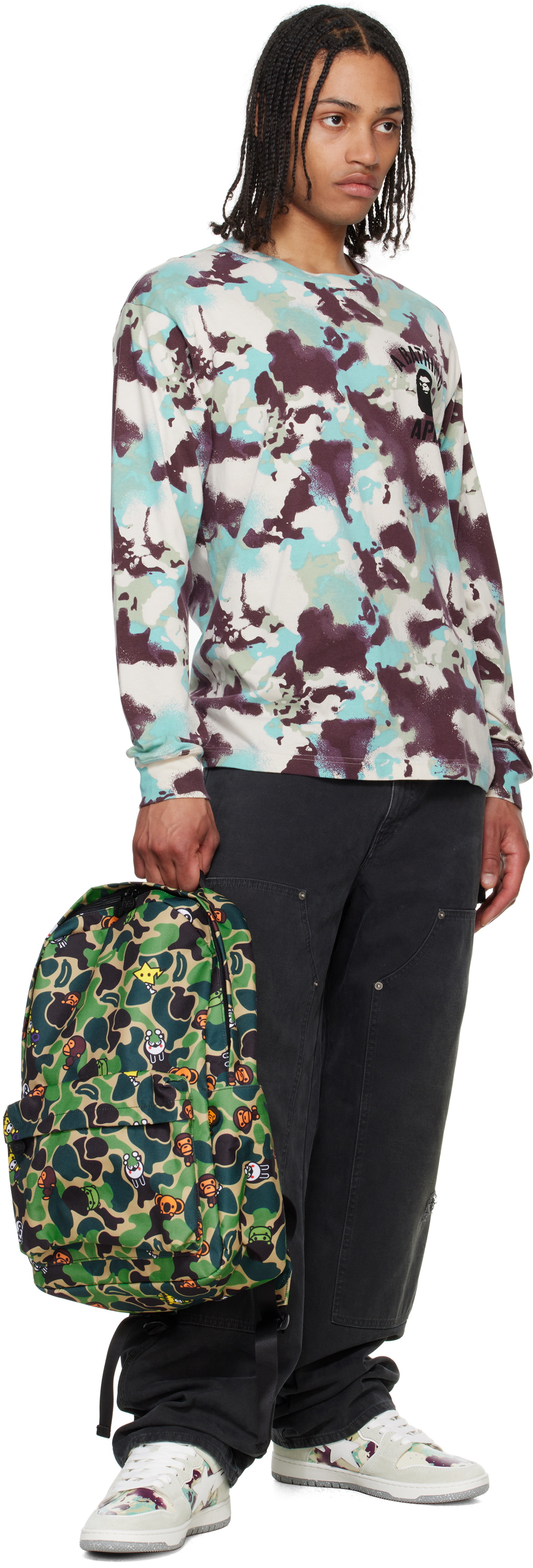 BAPE Khaki Baby Milo Large Backpack A Bathing Ape