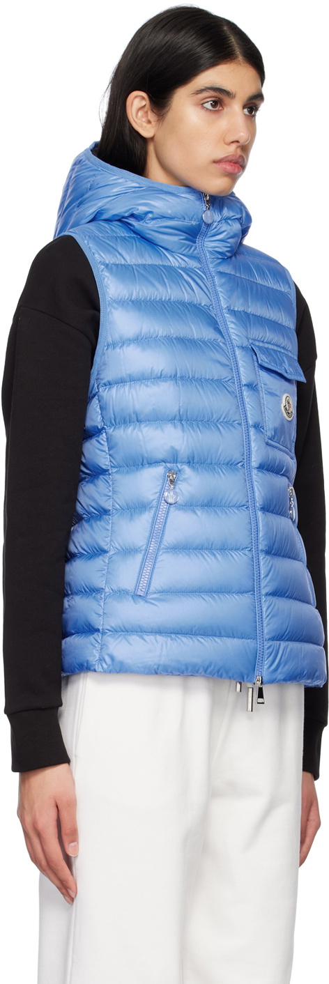 Moncler Blue Glygos Down Vest Moncler