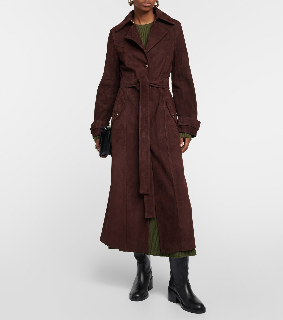Chloé Suede belted coat Chloe