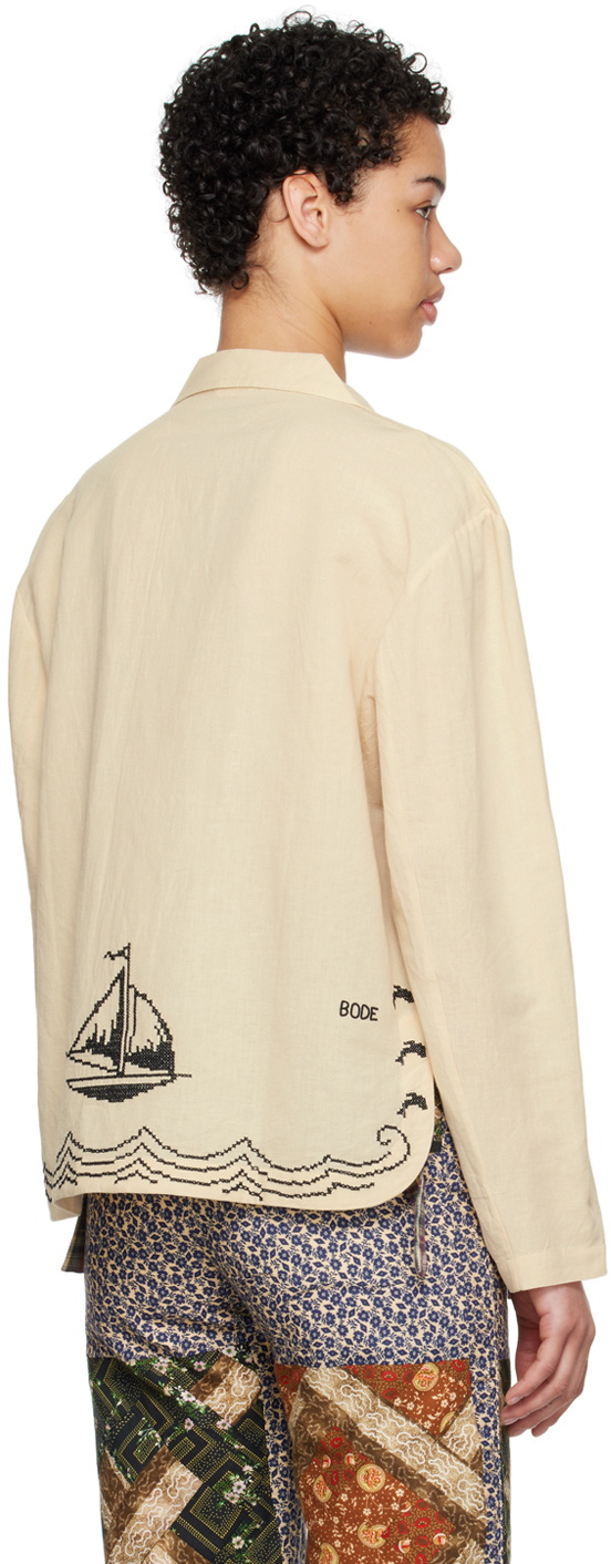 Bode Beige Sailing Shirt Bode