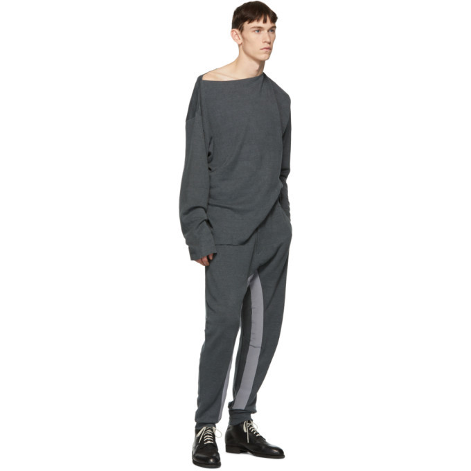 Haider Ackermann Grey Knit Pulau Boatneck Sweater Haider Ackermann