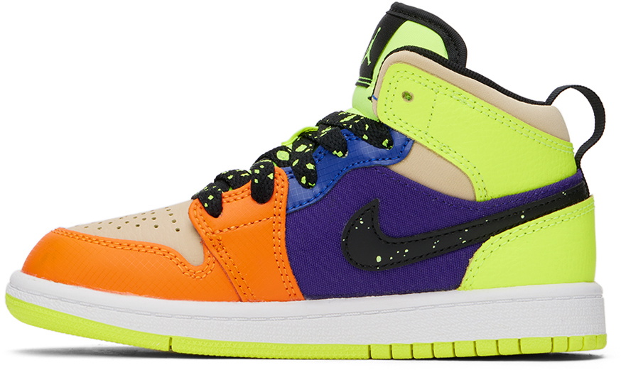 Nike Jordan Kids Multicolor Jordan 1 Mid SE Little Kids Sneakers Nike ...