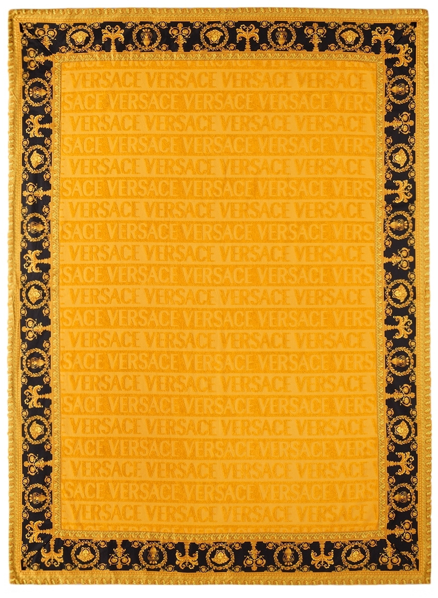 Versace Yellow 'I Love Baroque' Towel Versace