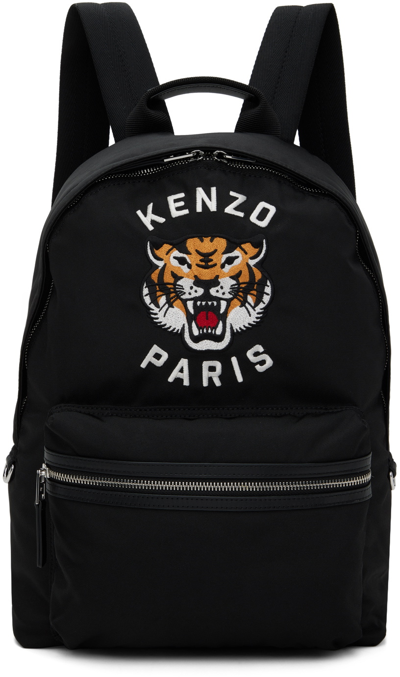 Kenzo Black Kenzo Paris 'KENZO Varsity' Embroidered Backpack Kenzo