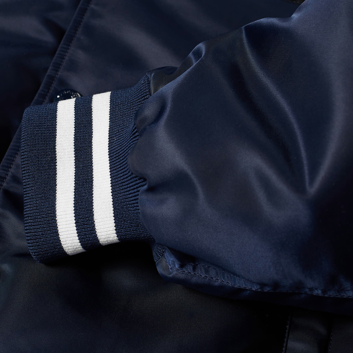 Versace Men's Logo Varsity Jacket in Navy Versace