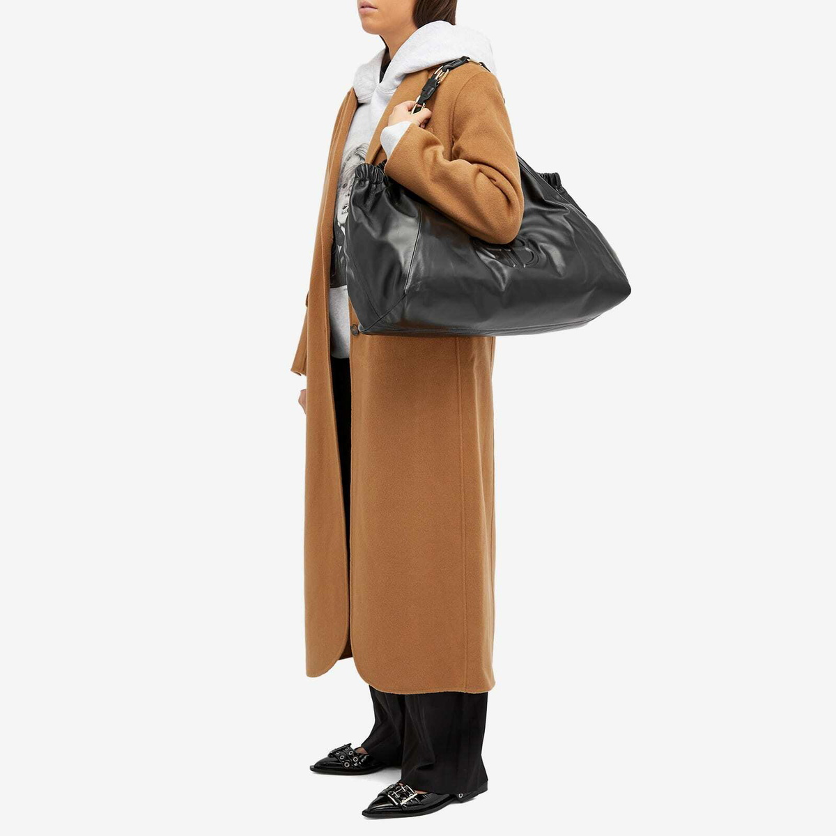 Anine Bing Women's Kate Leather Tote Bag in Black ANINE BING
