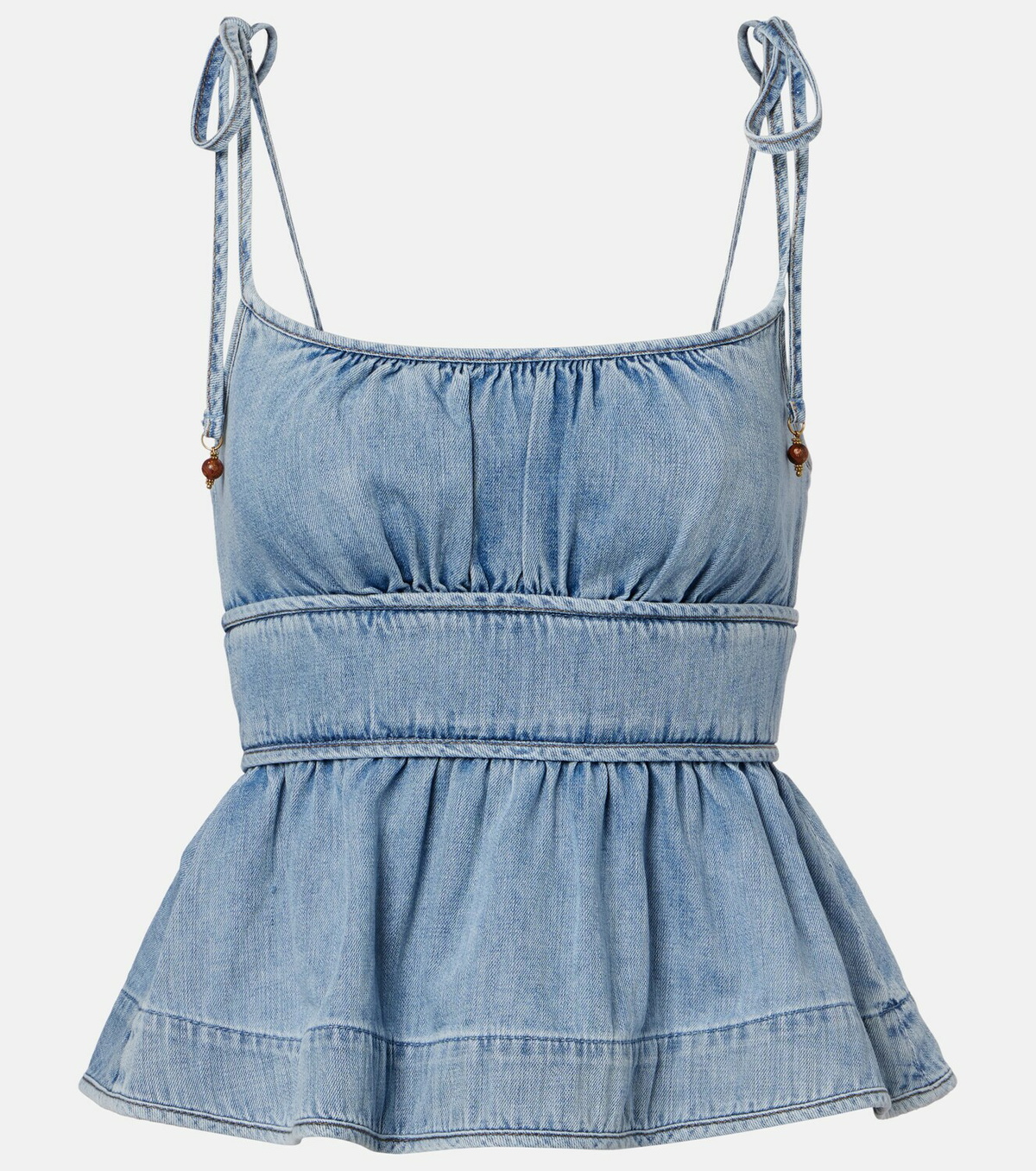 Zimmermann Wanderlust denim top Zimmermann