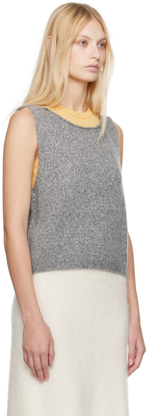 LISA YANG Gray Devine Tank Top Lisa Yang